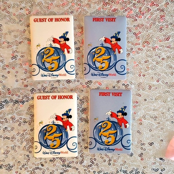 Disney | Wall Decor | 4 Walt Disney World 25th Anniversary Guest Of ...